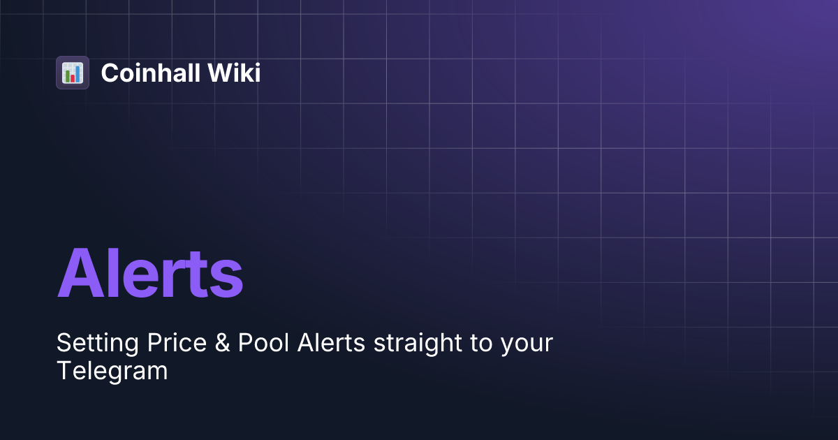 Alerts | Coinhall Wiki